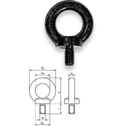 SAFETEX Ringschraube DIN 580 blackt M 16