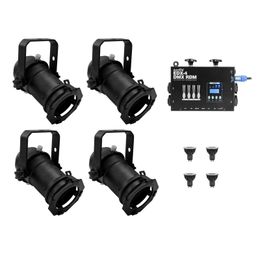 Eurolite Set 4x PAR-16 Spot sw dim2warm + EDX-4 DM