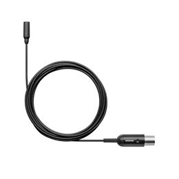 Shure TL48 Lav, Kugelchar., MTQG-Stecker, schwarz, f&uuml;r Sprache, geringe Empf., 1,6 mm Kabel, + Zub.