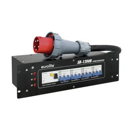 Eurolite SB-1200B Stromverteiler, Praktischer 63-A-Stromverteiler im 483-mm-Geh&auml;use (19")