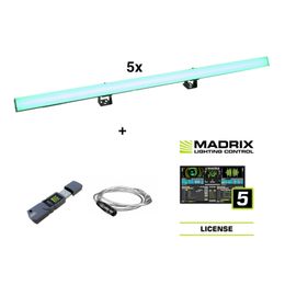 Eurolite Set 5x LED PR-100/32 Pixel DMX Rail + Mad