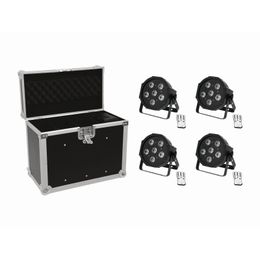 Eurolite Set 4x LED SLS-603 + Case EC-SL4M Gr&ouml;&szlig;e M
