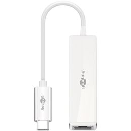 goobay USB-C -Adapter RJ45, wei&szlig;, Wei&szlig; - USB-C -Stecker > RJ45-Buchse (8P2C)