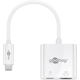 goobay USB-C -Adapter HDMI 4k60Hz, PD, wei&szlig;, 0.145 m - erweitert ein USB-C Ger&auml;t um einen HDMI Ansc