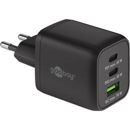 goobay USB-C PD GaN Multiport-Schnellladeger&auml;t Nano (65 W) schwarz