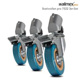 WALIMEX pro Stativrollen Pro 7522 3er-Set