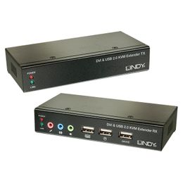 Lindy 39377 50m Cat.6 DVI-D Single Link, USB & Audio KVM Extender - DVI-, USB- und Au