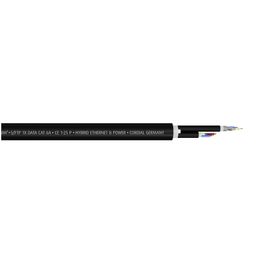 Cordial CE 1-25 P BLACK 500 - DATA HYBRID Kabel 1 x CAT 6A + 3 x Power 2,50 mm&sup2;, 500 m Rolle - Laufmeterpreis
