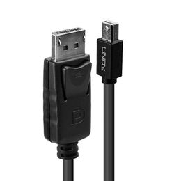 Lindy 41648 Mini DP zu DP Kabel, schwarz 5m - MiniDisplayPort zu DisplayPort