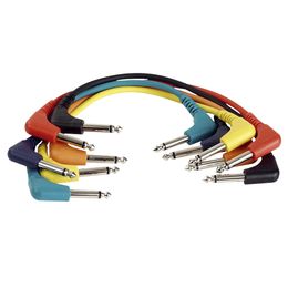 DAP-Audio DAP FL41 - 6 coloured unbal. patch 90&deg; to 90&deg; - 30 cm