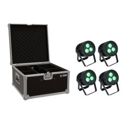 Eurolite Set 4x LED IP PAR 3x8W QCL Spot + Case