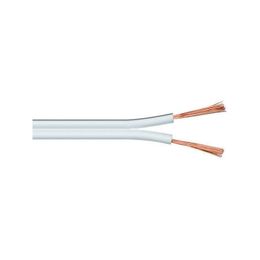 goobay Lautsprecherkabel wei&szlig;, 100m Spule, Querschnitt 2x0,5 mm&sup2; CU