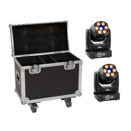 Eurolite Set 2x LED TMH-H90 + Case mit Rollen