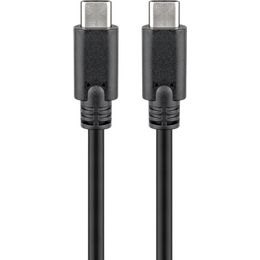 goobay USB-C 3.1 Generation 1 Kabel, schwarz, 2 m - USB-C -Stecker > USB-C -Stecker