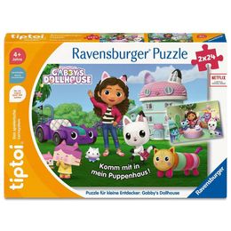 RAVENSBURGER VERLAG tiptoi&reg; Puzzle f&uuml;r kleine Entdecker Gabby's Dollhouse - 2x24 Teile