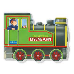 Tr&ouml;tsch Pappenbuch R&auml;derbuch Hier kommt die Eisenbahn