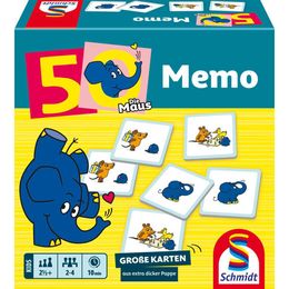 Schmidt Spiele Die Maus, Elefanten-Memo, 50. Jubil&auml;um