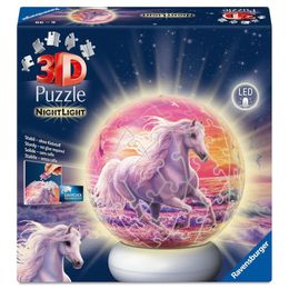 RAVENSBURGER VERLAG 3D Puzzle-Ball Nachtlicht Pferde am Strand