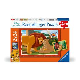 RAVENSBURGER VERLAG Kinderpuzzle 2x24 Teile - Disney Der K&ouml;nig der L&ouml;wen - Kreis des Lebens