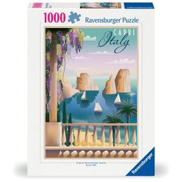 RAVENSBURGER VERLAG Erwachsenenpuzzle 1000 Teile - Postkarte aus Capri