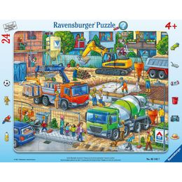 RAVENSBURGER VERLAG Ravensburger Kinderpuzzle - 05142 Auf der Baustelle ist was los! - Rahmenpuzzle ...