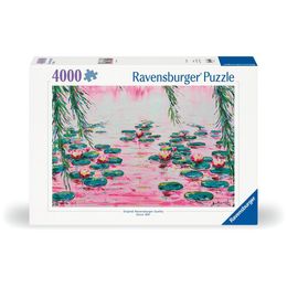 RAVENSBURGER VERLAG Erwachsenenpuzzle 4000 Teile - Rosafarbene Seerosen von Mauro Bergonzoli