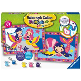 RAVENSBURGER VERLAG CreArt, Malen nach Zahlen Junior - Bezaubernde Meerjungfrauen