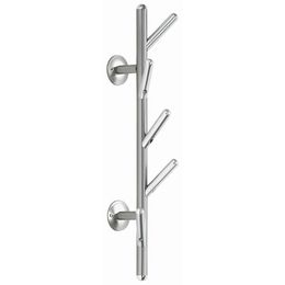 Wandgarderobe, Alu, Edelstahl, Metall, 12x63x16 cm, Garderobe, Garderobenleisten & Garderobenhaken
