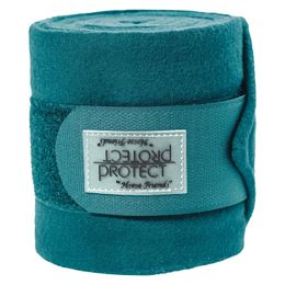 PROTECT by Horse-Friends Fleecebandagen blau/gr&uuml;n Warmblut