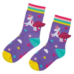 Die Spiegelburg Socken mit Fl&uuml;geln Einhorn-Paradies