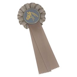 Turnierschleife Einfachrosette grau