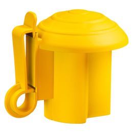 AKO Kopfisolatoren f&uuml;r Metallpfahl gelb