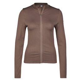 Eskadron Classic Sports Zip-Shirt Seamless braun Damen XL