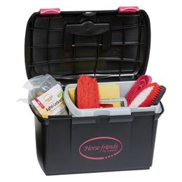 Horse-friends Putzbox mit Inhalt black/fuchsia