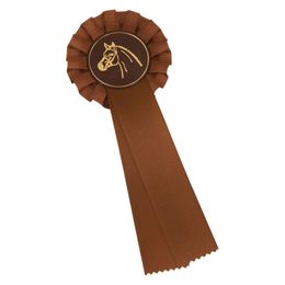 Turnierschleife Einfachrosette braun
