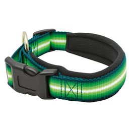 Loesdau Hundehalsband Stripe gr&uuml;n 60-65 cm