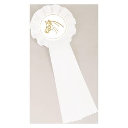Turnierschleife Einfachrosette wei&szlig;