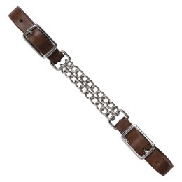 L-pro West Lederkinnriemen braun