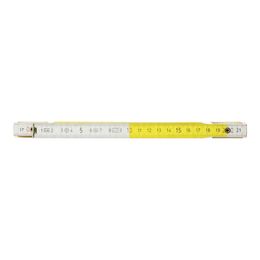 KS Tools Holz-Gliederma&szlig;stab, wei&szlig;/gelb, 2m (300.0063)