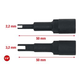 KS Tools Bit-Stecknuss-Satz f&uuml;r Klimaanlagen-Festdrossel, 2-teilig (550.1175)
