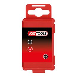 KS Tools 1/4" CLASSIC Bit Innensechskant, 75mm, 6mm, 5er Pack (911.7763)