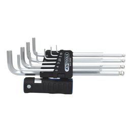 KS Tools 3 in 1 Innen6kant-Winkelstiftschl&uuml;ssel-Satz,10-teilig XL, Kugelkopf (920.2400)