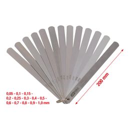 KS Tools Kolbenspiellehre, 13 Blatt, 0,05-1mm, 200mm lang (300.0618)