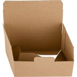 Versandkarton, mit Automatikboden, wiederverschlie&szlig;bar, bis 20 kg, L 175 x B 105 x H 75 mm, Wellpappe, braun