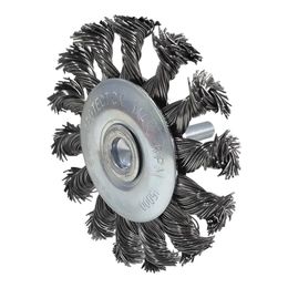 KS Tools Stahldrahtrundb&uuml;rste 0,5mm, &Oslash; 75mm, mit 12mm Aufspanndorn (340.0039)
