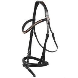 Hans Melzer Horse Equipment Hans Melzer Trense Mechtersen schwarz/silber WB EXTRA (KB-Kaltblut)