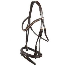 Hans Melzer Horse Equipment Hans Melzer Trense Mechtersen braun/messing WB EXTRA (KB-Kaltblut)