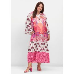 sheego loves miss goodlife sheego Gro&szlig;e Gr&ouml;&szlig;en Maxikleid, pink gemustert, Gr&ouml;&szlig;e 48 - Damen