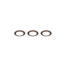 Trio ARGUS Einbauleuchte 3er Set LED Schwarz, 6-flammig, Fernbedienung, Farbwechsler