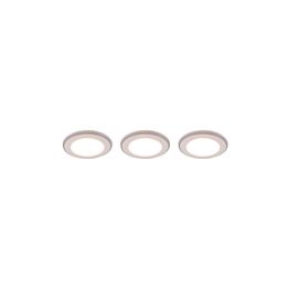Trio ARGUS Einbauleuchte 3er Set LED Wei&szlig;, 6-flammig, Fernbedienung, Farbwechsler